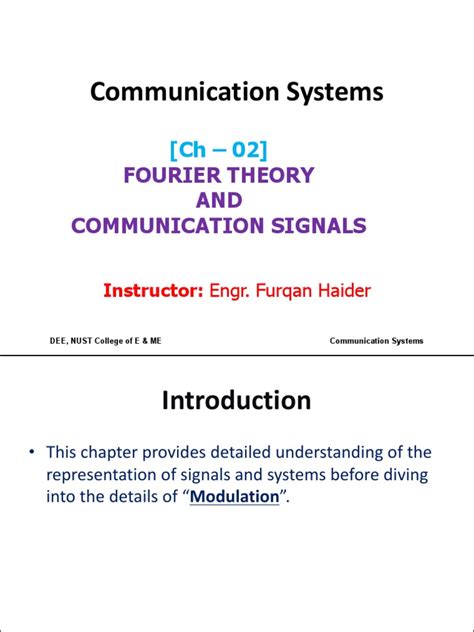 ch 02 fourier theory and communication signals pdf bandwidth