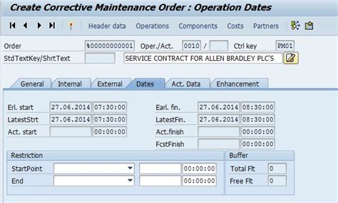 Solved Pm Issue In Operations Scheduled Start And End Date Sap