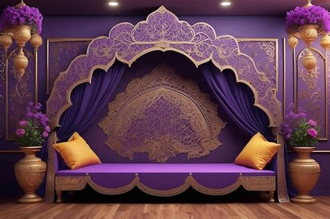 Generate Empty Background Indian Wedding Room Theme Premium Ai Generated Image