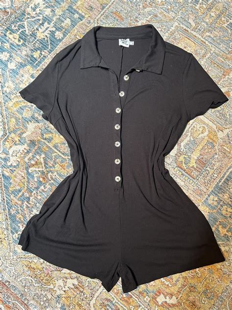 Princess Polly Plus Size Black Romper Us Only Depop