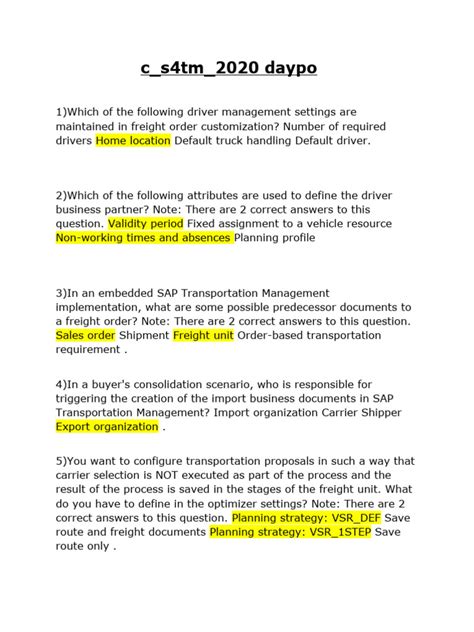 Tm Certification Pdf Cargo Transport