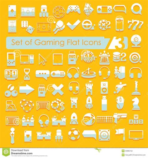 Set Of Game Icons Stock Vector Illustration Of Device 50985752