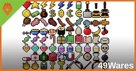 Pixelart Collectables Icons 16bit 2d Unity Asset Store