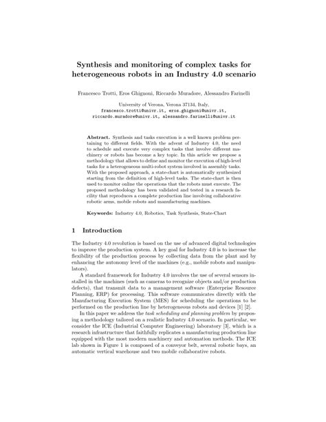 Pdf Synthesis And Monitoring Of Complex Tasks For Heterogeneous