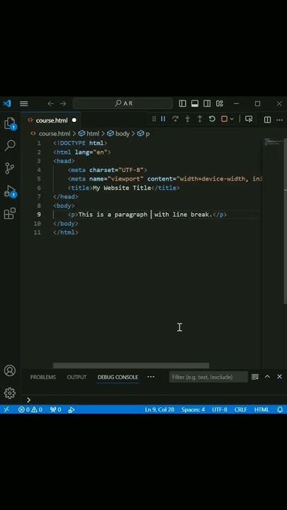 Line Break In Html How To Use Line Break In Html Short Htmlbasics Html5 Developer Youtube