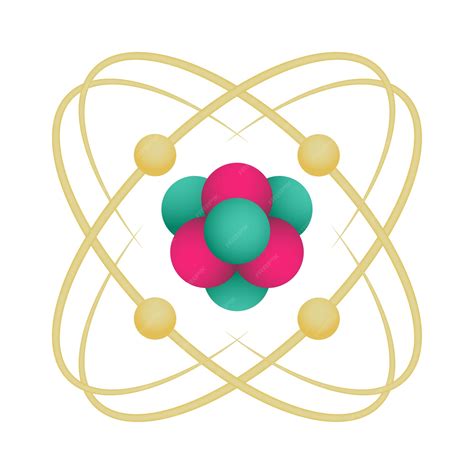 Premium Vector Structure Of An Atom With Protons Neutrons And Electrons