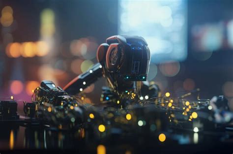 Premium Ai Image Automated Manufacturing With Aipowered Robots In A