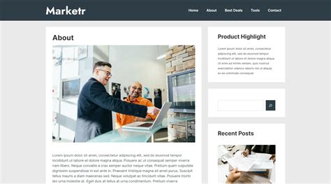 marketer wordpress website template
