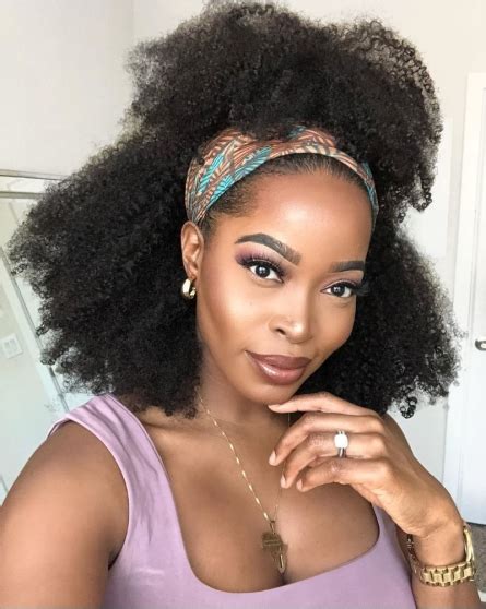 Headband Wig Natural 4b 4c Hair