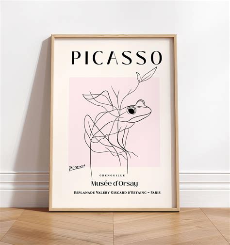 Picasso Poster Frog Art Print Mid Century Print Frog Lover T