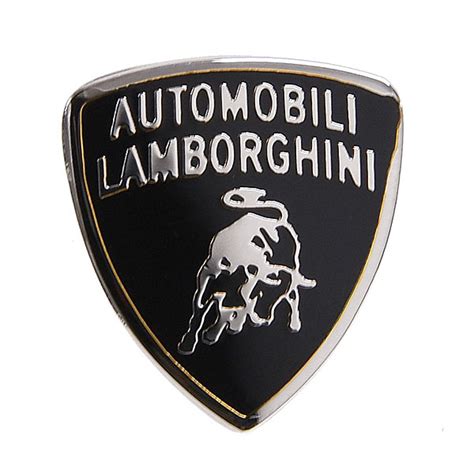 Lamborghini Emblem Pin Badge Silver Large Italian Auto Parts