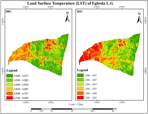 Land Surface Temperature Of Egbeda Lg Spatialnode