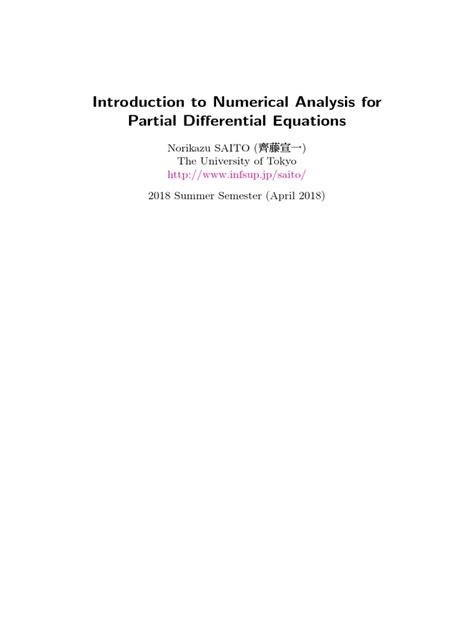 Pde 18 A Pdf Partial Differential Equation Computer Simulation