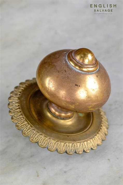 Large Ornate Victorian Brass Centre Knob