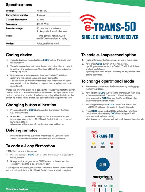 The Mini E Loop Wireless Vehicle Detection System Mini E Loop EL M K