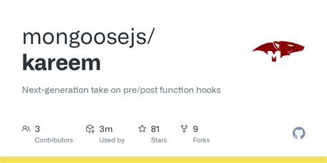 Github Mongoosejskareem Next Generation Take On Prepost Function Hooks