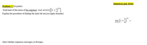 Solved Sequences And Series Problem 7 6 Points Find Chegg Com