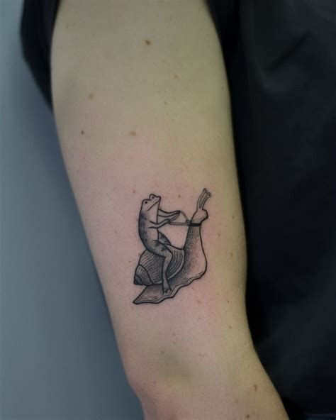 Medieval Etching Tattoo Of Meme Frog Tattoo By Alexandyr Valentine