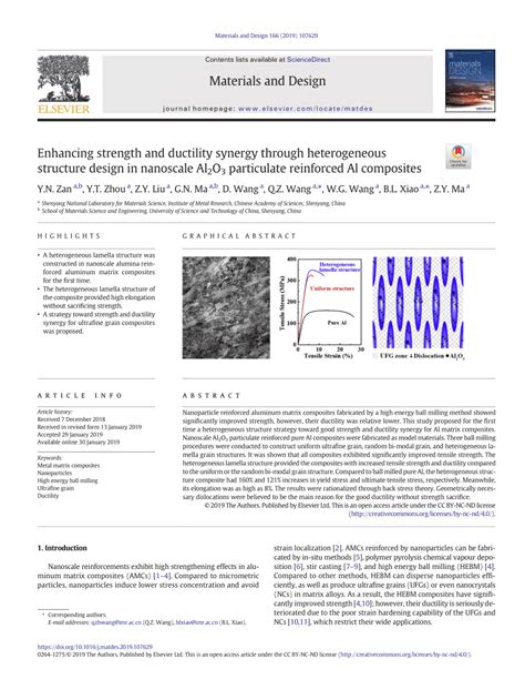 Pdf Enhancing Strength And Ductility Synergy Through Heterogeneous Structure Design In