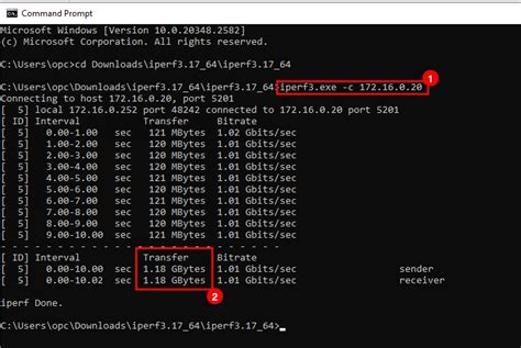 Use Iperf To Test The Throughput Inside An Oci Hub And Spoke Vcn