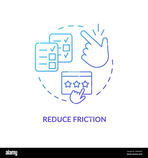 Reduce Friction Blue Gradient Concept Icon Stock Vector Image And Art Alamy