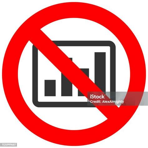 흰색 배경에 고립 된 다이어그램 아이콘으로 표시를 금지 그래프 만들기 금지 벡터 일러스트 레이 션입니다 다이어그램 이미지를 허용