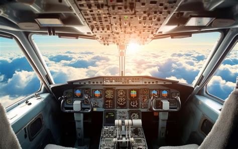 Premium Ai Image Passenger Plane Cockpit