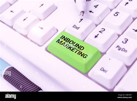 Text Caption Presenting Inbound Marketing Word Written On Process Of Attracting The Attention