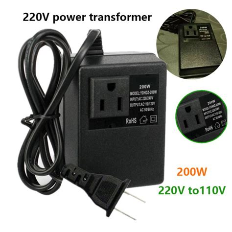 Portable Voltage Converter 200W AC 220V To 110V Transformer Power Converter Adapter Universal