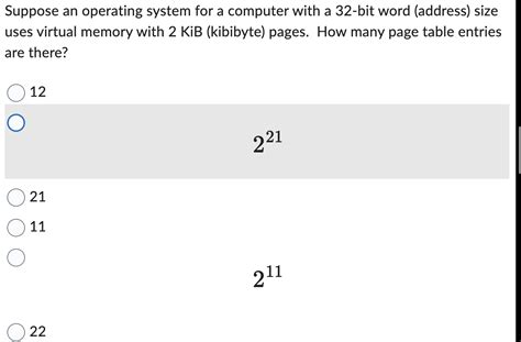 solved suppose an operating system for a computer with a