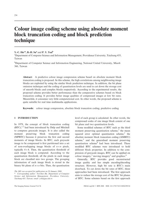 Pdf Colour Image Coding Scheme Using Absolute Moment Block Truncation