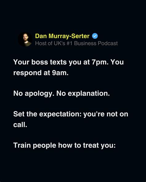 6 Boundaries You Must Set With Your Boss 1 Reply In The Morning Dont Dan Murray Serter 🧠