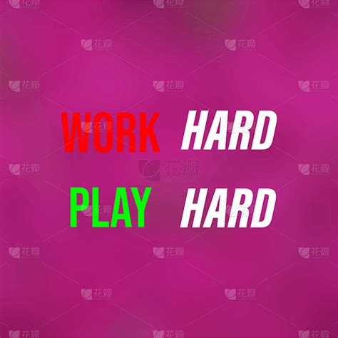 努力工作，尽情玩乐。生活引用与现代背景向量
