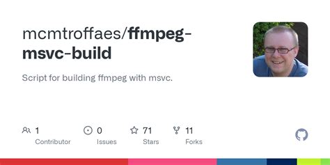 Github Mcmtroffaesffmpeg Msvc Build Script For Building Ffmpeg With