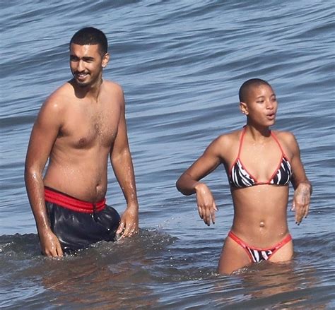 Willow Smiths Zebra Bikini Beach Photos Hollywood Life