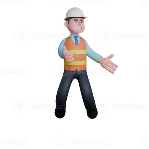 Male Architect 3d Model An Architect Jumps With Both Hands Open Creative Design Environment