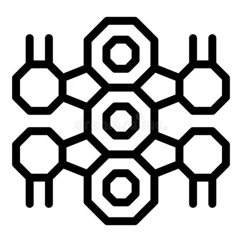 Black And White Graphic Of A Futuristic Abstract Design Stock Vector Illustration Of Modern