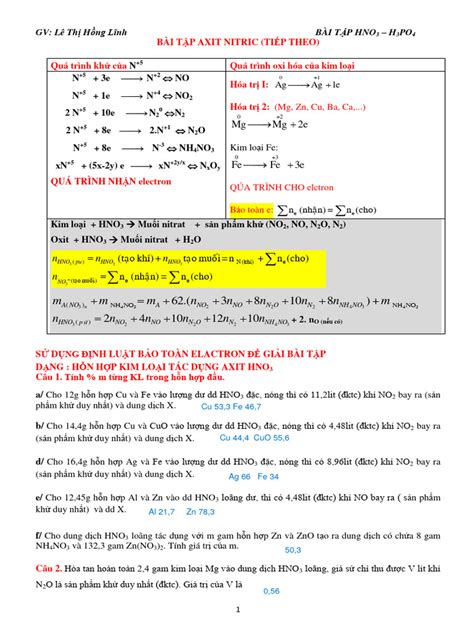 BÀi TẬp Hno3 H3po4 11a1 Pdf