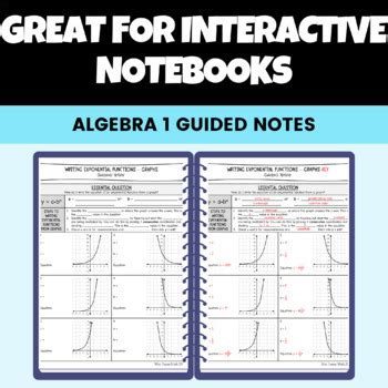 Exponential Functions Algebra Guided Notes Lessons BUNDLE By Mrscasiasmath