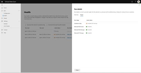 機構、microsoft 365 和執行統計數據 school data sync microsoft learn