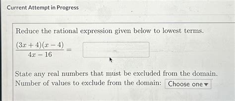 solved current attempt in progressreduce the rational