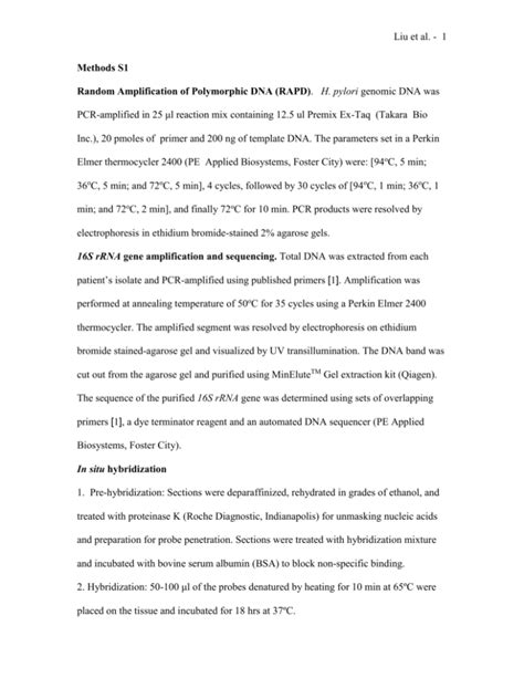 Identification Of Helicobacter Pylori