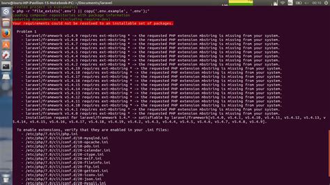 Php Laravel Project Creation Your Requirements Could Not Be Resolved To An Installable Set Of