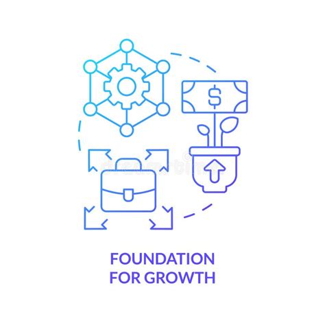 Foundation For Growth Turquoise Concept Icon Stock Vector
