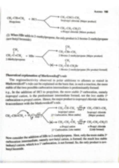 SOLUTION Addition Of Hydrogen Halides Markownikoff S Rule Calicut University Chemistry Studypool