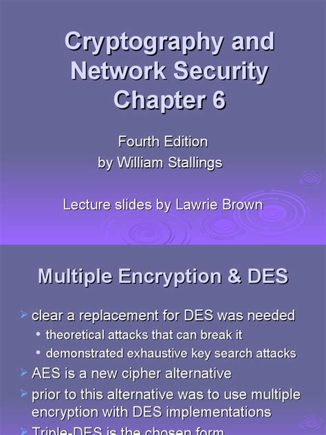 unit 2 triple des and modes data encryption standards des pdf
