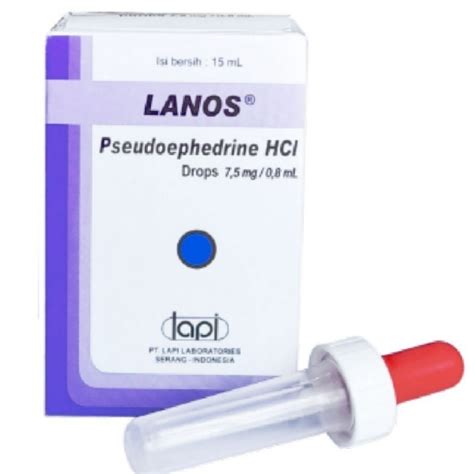 Jual Lanos Drops 15 Ml Pseudoephedrine Hcl Obat Pilek Hidung Tersumbat