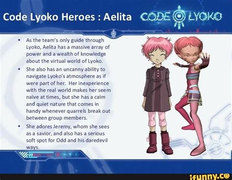 Code Lyoko Heroes Aelita Code Lyoko As The Teams Only Guide Through