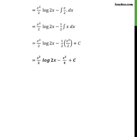Ex 7 6 5 Integrate X Log 2x Chapter 7 Class 12 Ex 7 6