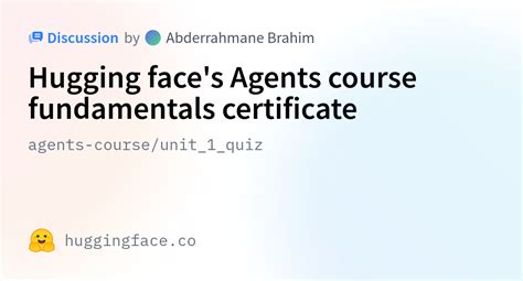 Agents Courseunit1quiz · Hugging Faces Agents Course Fundamentals